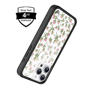 Wildflower Cases - Star Tattoo Case, Compatible with Apple iPhone 14 Pro Max | Pink, Black, Stars, Trendy, Cute, Tattoos - Protective Black Bumper, 4ft Drop Test Certified, Women Owned Small Business