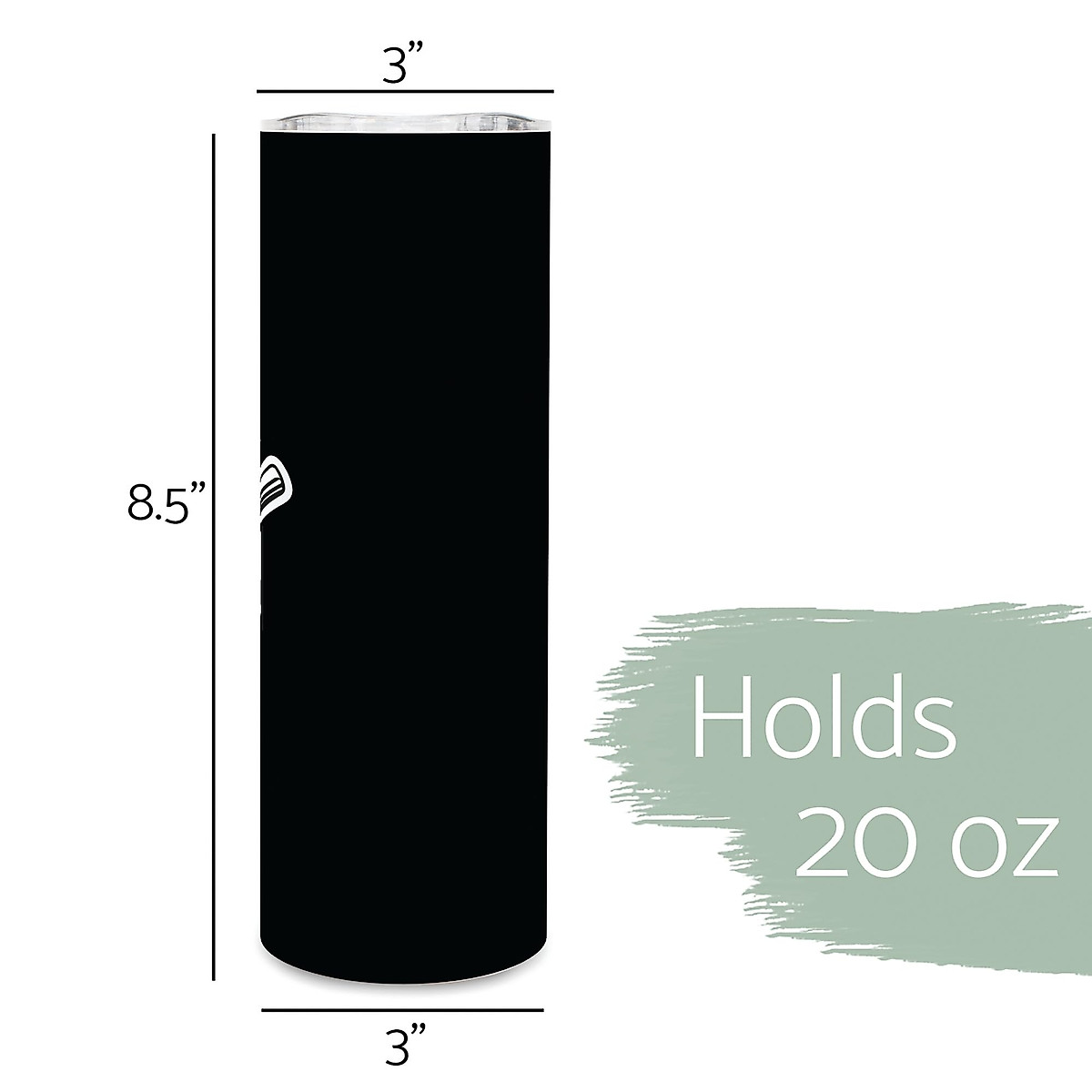 Elanze Designs Baseball Mom Era Bat Ball Diamond Sport Wrap-Around Design 20 Ounce Stainless Steel On-The-Go Coffee Travel Insulated Skinny Tumbler Mug Cup, Slide Top Lid, MRC-20OZ-SH252