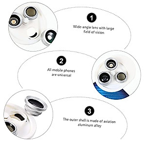 Abaodam 1pc Rotate Phone Camera Mens Travel Accessories Mens Gifts fisheye Lens Macro Camera Fish Eyes Lens for Phone Moment Lens Professional Camera Lens 4-in-1 Mobile Phone Camera Lens