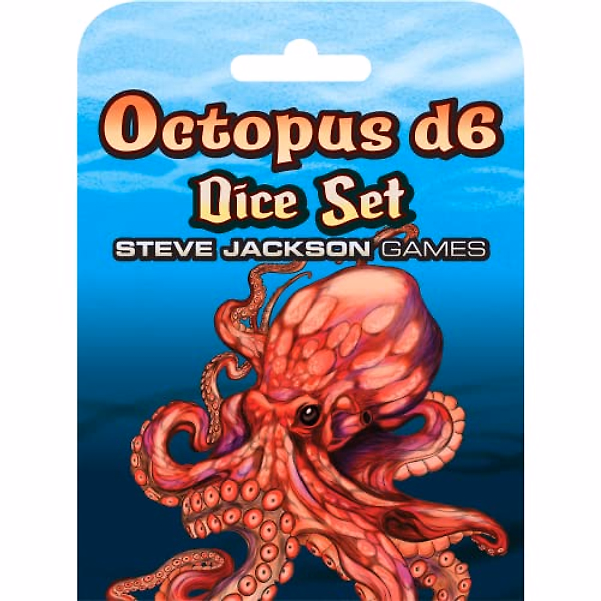 Octopus d6 Dice Set | 6 Pcs | 16mm Six-Sided | Translucent Dice | Tabletop Roleplaying Games | RPG | from Steve Jackson Games