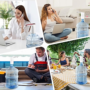 Keweis 5 Gallon Water Dispenser Pump, Electric Water Bottle Pump Rechargeable, Portable USB Charging Automatic Drinking Water Jug Dispenser for 2-5 Gallon (Red)