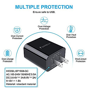 Adaptive Fast Charger Android Charger with 3ft USB Type C Cable Fast Charging for Samsung Galaxy A14 A13 5G A53 A52 A32 A12 A04S A03S S23 S22 S21 FE S20+ A11 A21 A10E Note 20 Ultra, Moto G Pure/Stylus