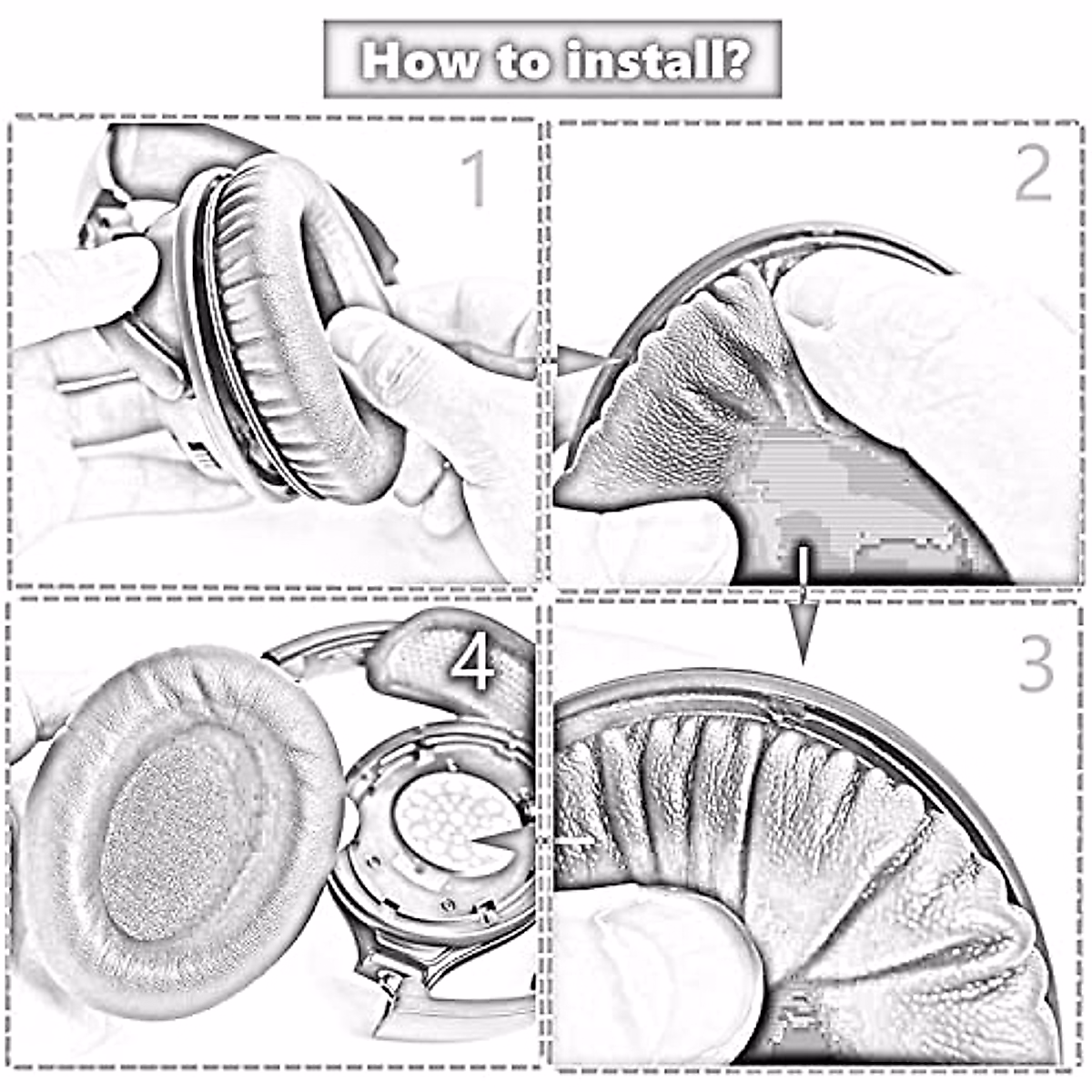 TaiZiChangQin Ear Pads Ear Cushions Earpads Replacement Compatible with Naztech i9BT Bluetooth 4.1 Headphone