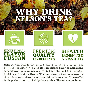 Nelson's Tea Really Root Beer - Sarsaparilla Root Herbal Loose Leaf Tea; Blend of Flavors like Sarsaparilla Root, Burdock Root, and More! - 16 oz