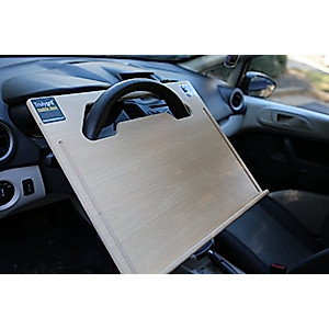 Wheeldesk Executive Size (18 1/2" x 14 1/2") Car Table – E-book & Notepad Vehicle Desk - Mobile Office - Steering Wheel Mountable Desk - Portable Automobile Desk For Laptop Computer/iPad - Car Tray