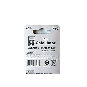 AG13 LR44 L1154 357 A76 Alkaline Button Cell Battery with Retail Blister Pack Cards (10) by YMCtoys