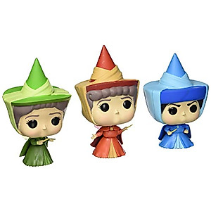 Funko Pop! Disney: Sleeping Beauty - Flora, Fauna, & Merryweather Fairy Godmother Vinyl Figure 3 Pack, Spring Convention Amazon Exclusive