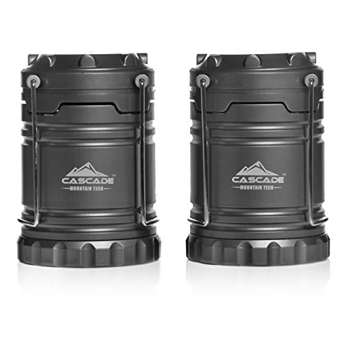 Cascade Mountain Tech 100 Lumen Pop-Up LED Lantern with IPX4 Water Resistance - 2 Pack