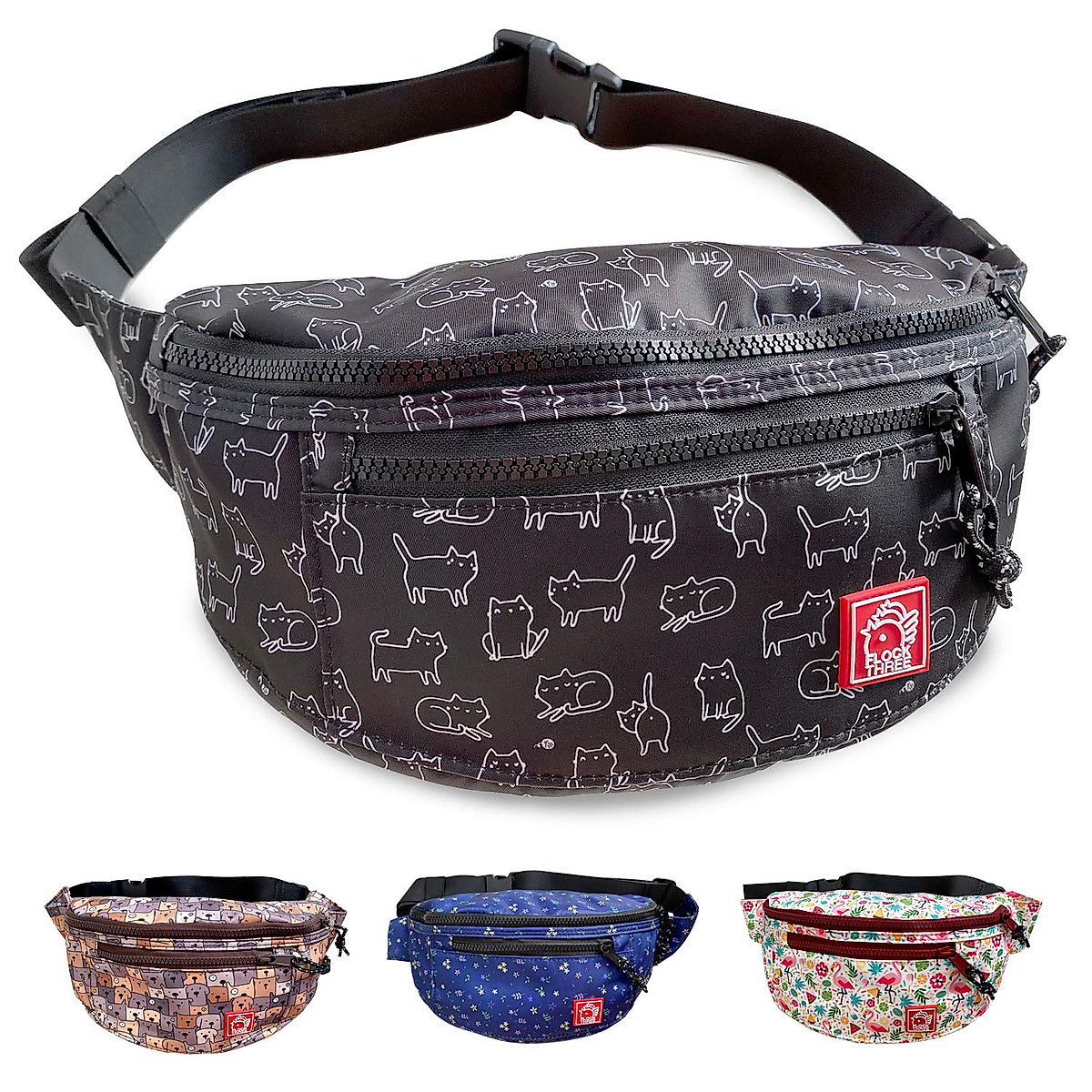 FLOCK THREE Fanny Pack (Denim)