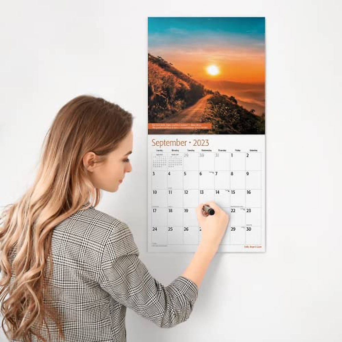 RED EMBER Bible Verses Faith, Hope & Love 2023 Hangable Monthly Wall Calendar | 12" x 24" Open | Thick & Sturdy Paper | Giftable | The Greatest Is Love