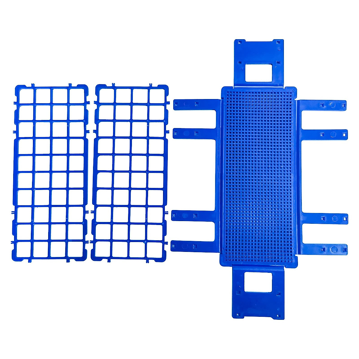 krngcwc 3 Packs Plastic Test Tube Rack, 40 Holes Lab Test Tube Rack Holder for 20mm Test Tubes, Blue, Detachable (40holes)