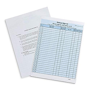 Blue Summit Supplies 25 Patient Sign in Forms, Carbonless 3 Part Forms with Peel Away Adhesive Labels, HIPAA Compliant for Privacy in Doctor, Medical, Dental Office, Blue, 25 Pack