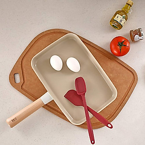 Fika NEOFLAM Brunch Pan for Stovetops and Induction | Wood Handle | Made in Korea (11.4 inches X 8 inches)