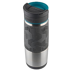 Contigo Autoseal Transit Stainless Steel Travel Mug, 16 Oz, Stainless Steel with Blue
