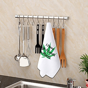 PXTIDY Funny Marijuana Weed Gift I Have High Friends in Places Adult Funny Kitchen Decor Kitchen Towels Cannabis 420 Gift