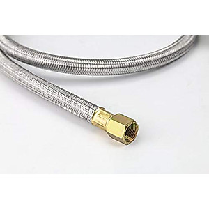 HuitzBin4 FT High Pressure Propane 0-20 PSI Adjustable Regulator with 4 FT Stainless Steel Hose QCC1 Tank for Grill .Propane Burner, Turkey, Fryer and More Electrical appliances - CSA Certified