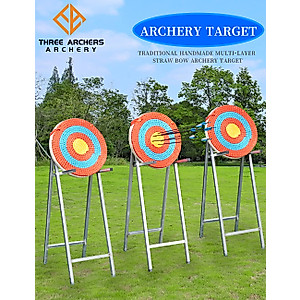 Three Archers Archery Straw Target 3 Layers Traditional Archery Target for Outdoor Shooting Practice