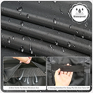 Outdoor Round Fire Pit Covers for 36 38 inch, 600D Waterproof Wood Burning Fire Stove Cover for Patio Firepits, Outside Furniture Fireplace Covers with Drawstring Closure Dustproof (38" Dx20 H)