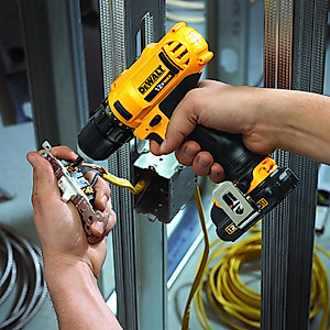 DeWalt 12V MAX 2 Tool Cordless Driver and Drill Hand Tool Set Combo Kit with Drill Bit Set, 45 Piece Screwdriver Set, and Battery Power Pack