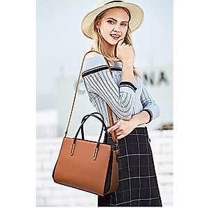 Handbags and Purses for Women Large Capacity Gifts Tote Bag Crossbody Bags Satchel Travel Clutch Wallet Card Purse Set 4pcs Carteras Bolsos De Mujer Black
