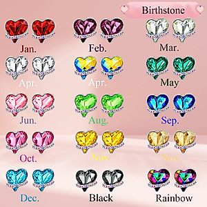 Earrings for Women,Infinity Love Heart Austria Crystal,925 Sterling Silver Stud Earrings,Anniversary Birthday Graduation Jewelry Gifts for Her (Aurore Boreale)