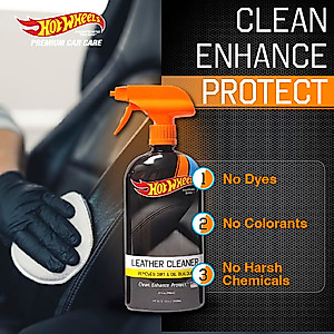 AMERICANA SERIES Hot Wheels Car Leather Cleaner Spray — Special UV Protection — Car Cleaning Supplies — Car Care Products — Car Detailing Supplies — Interior Car Cleaner - 20 Oz