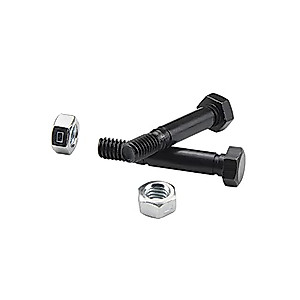 HYYLU (6) 52100100 Shear Pin Bolts with Nuts for Ariens 00659100 521001 Snow Blower - 6 Packs Snowthrower Parts (2'' × 5/16''), Black