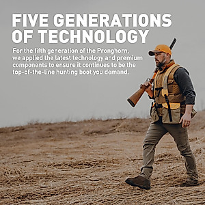 Danner Pronghorn 8” Hunting Boots for Men - Waterproof Gore-Tex and Full-Grain Leather, Cushion Midsole, Torsion Shank, and Vibram Traction Outsole, Brown - 11.5 D