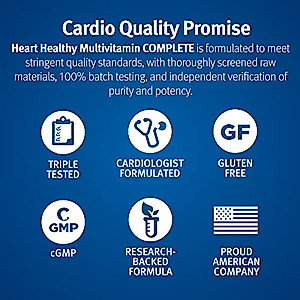 Dr. Stephen Sinatra’s Heart Healthy Multivitamin Complete for Heart, Total Body, Immune, and Mood Support and More with Essential Vitamins Plus Sensoril Ashwagandha
