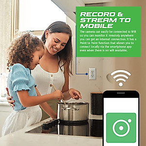 Minigadgets BB4KWiFiReceptacle Hidden 4K Camera Receptacle for Home or Office Security