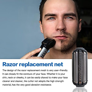 MEILIANJIA Men's Electric Razor Replacement Outer Foil w/Clean Brush, Shavers Head Parts for Panasonic ES-RL21 ES-RT30 ES-RT40 ES-RL40 ES-RT50 ES-RT60 ES-RT81 ES-RT51