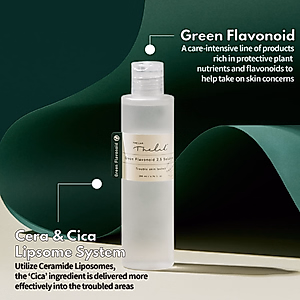THE LAB BY BLANC DOUX Green Flavonoid 2.5 Skin Solution - Facial Toner Deep Penetration w/Liposome Tech Vegan Cruelty-Free Soothing for Sensitive Skin, Hydrating Care - 6.7 Fl Oz