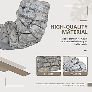 DOITOOL Desk Topper Dining Table Decor 10pcs Resin Stone Step Stair Miniature Rock Stair Ornament Decoration DIY Craft Yard Bonsai Decals Plants Decor Miniature Glass Ornaments