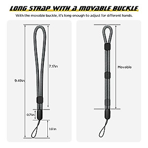 Avorast Hand Wrist Strap Lanyard, 2 Pack Carbon Fiber Phone Lanyards Adjustable Lanyard for GoPro, Camera, Phone Case, Keys, Keychain, USB Flash Drive, Flashlight, Glove Leash, Mixed