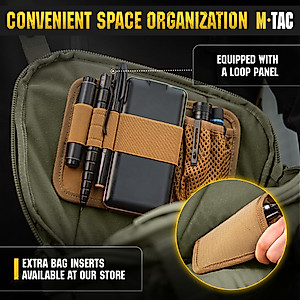 M-Tac Tactical Large Crossbody Bag for Men - Concealed Carry Sling - Multicam Black CCW Chest Bag - Elite Sphaera Shoulder Pack (Regular)