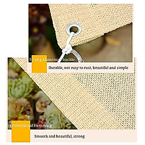 CHHD Outdoor Shade Cloth HDPE Mesh Shade Tarp Summer Shade Netting Ventilated Breathable Sunshade Sunscreen for Patio Balcony Carport Greenhouse Garden Cover, Customizable