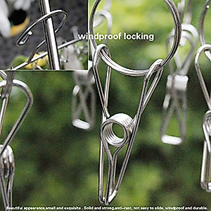 Gabbay 2 Pack Stainless Steel Laundry Drying Rack 4.0 mm Save Space Drip Hanger with 10 Clips Drying Towels, Diapers, Baby Clothes,Underwear, Socks Gloves