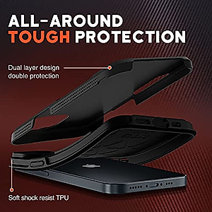 NTG Military Shockproof iPhone 14 Case, iPhone 13 Case [2 Layer Structure Protection] [Military Grade Anti-Drop] Hard Slim iPhone 14/13 Phone Case,Shockproof Protective Phone Case for iPhone 14/13