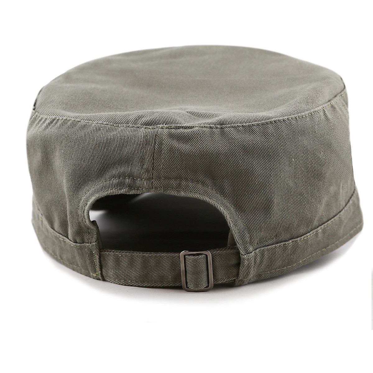 The Hat Depot Cadet Military Army Baseball Cap Tie Dye & Washed Cotton Basic & Distressed Cadet Brushed Cotton Cap (1. Basic - Olive)