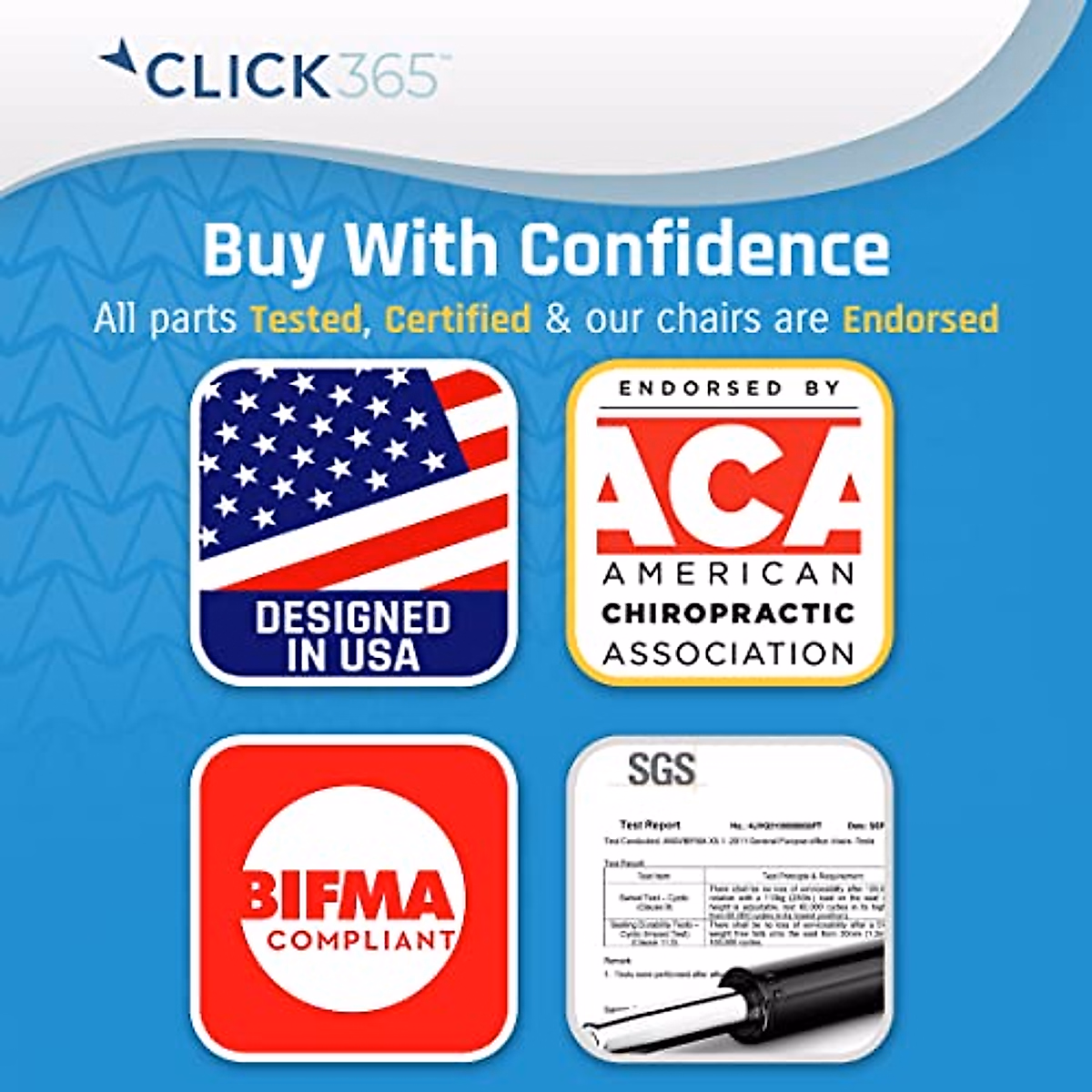 Click365 Transform 1.0 Extra Comfort Ergonomic Mid Back Desk Chair, with Padded armrests, Adjustable-Height, Tilt, Lumbar Support, Bonded Leather, Cognac