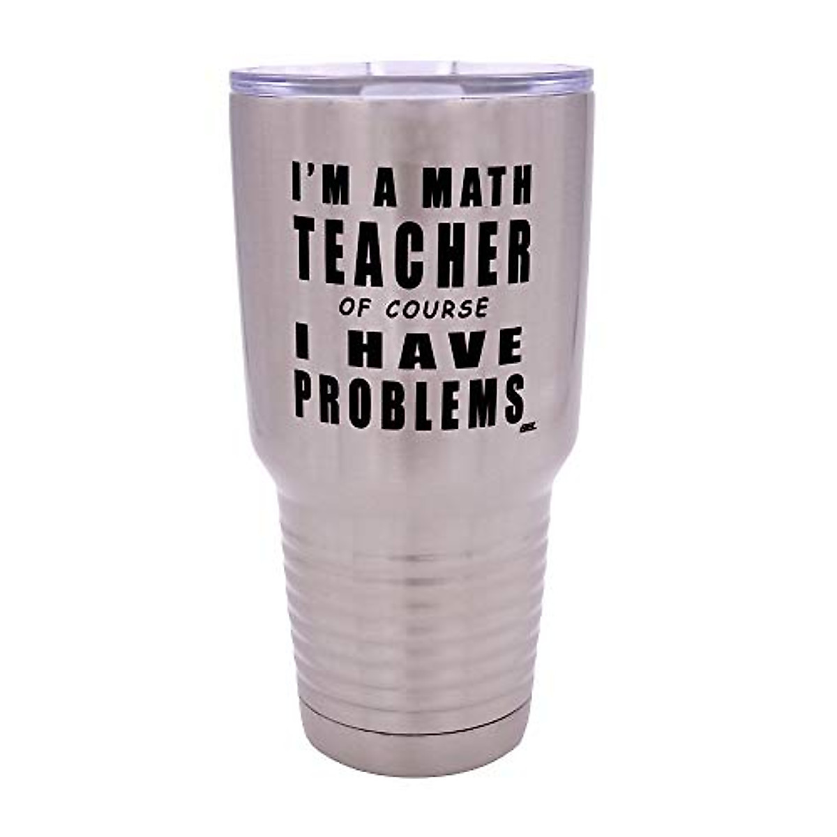 Rogue River Tactical Funny Math Teacher Problems Large 30oz Stainless Steel Travel Tumbler Mug Cup w/Lid School Professor Teaching Educator Gift
