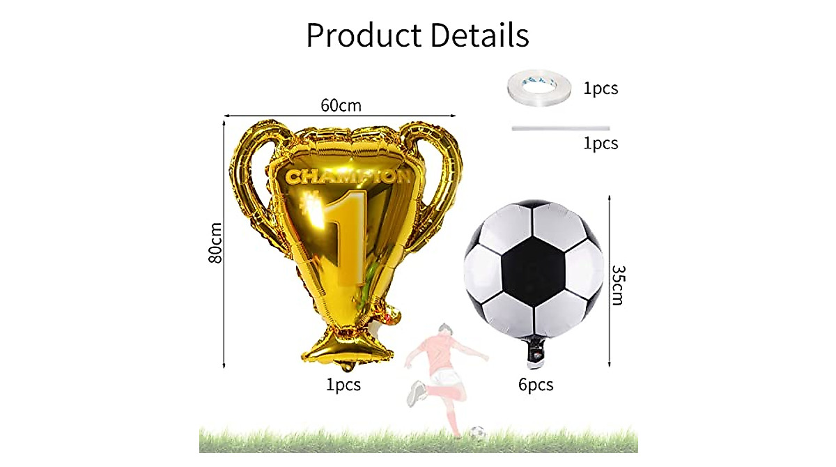 Soccer Party Balloons Set - World Cup Decorations
