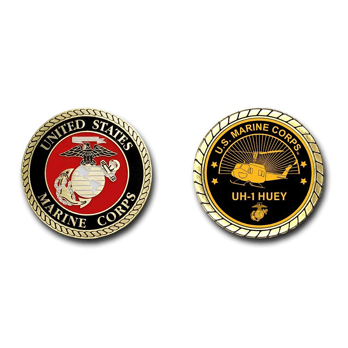US Marine Corps UH-1 Huey Challenge Coin Officially Licensed
