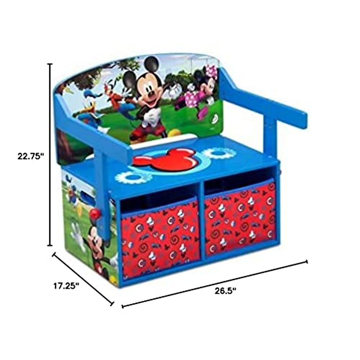 Delta Children Kids Convertible Activity Bench - Greenguard Gold Certified, Disney Mickey Mouse