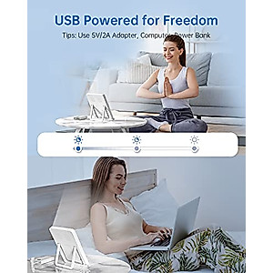 SUXIO Light Therapy Lamp - 10000 Lux Therapy Light, 3 Timing & Mode Happy Lamp, Touch Control Daylight Lamp with Memory Function, Portable Light Therapy Box for Home/Office Use As Lift Mood