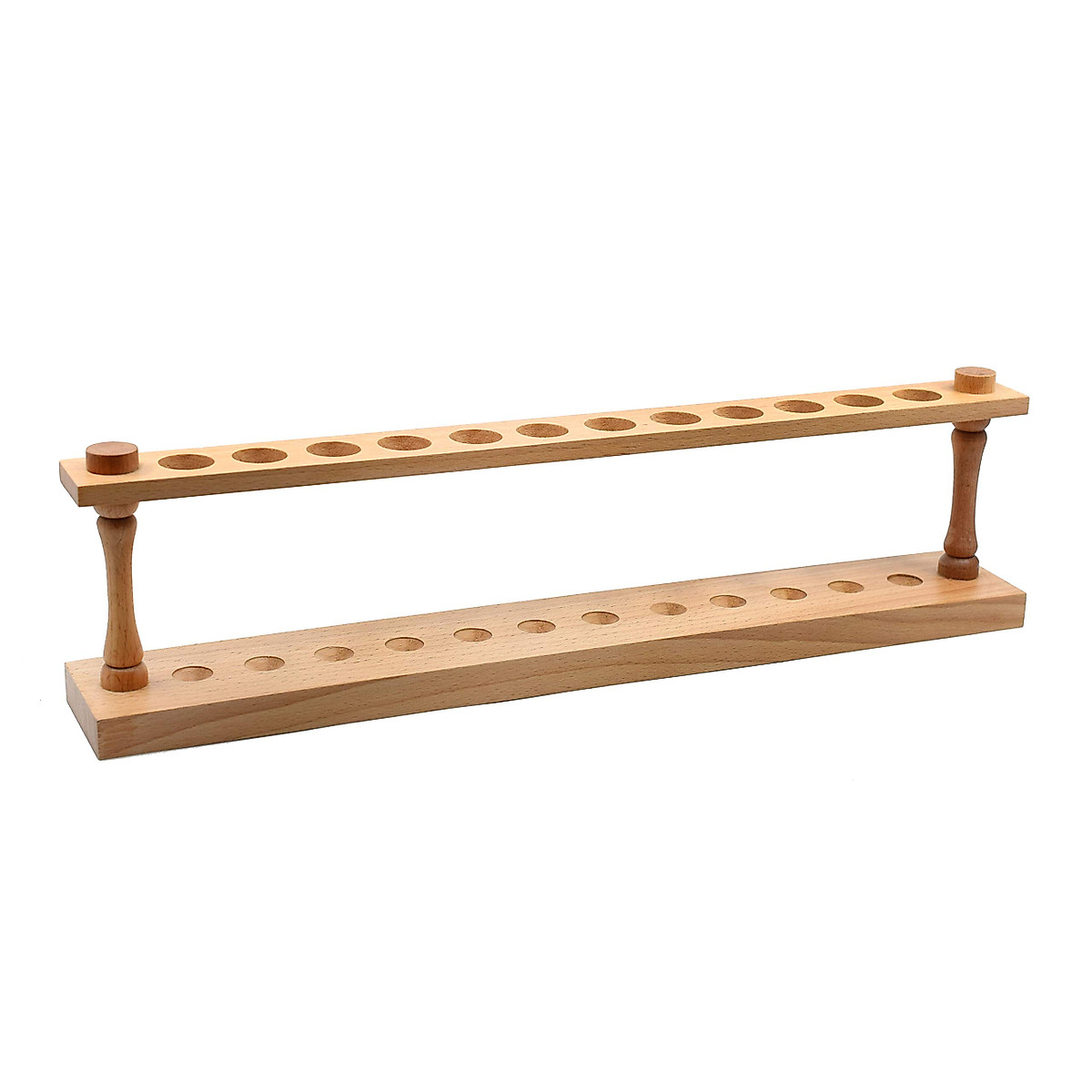 EISCO Wooden Test Tube Rack - Holds 12 Tubes up to 22mm Diameter - Test Tube Holder, Crochet Hook Stand, Spice Rack