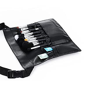 Hotrose 22 Pockets Professional Cosmetic Makeup Brush Bag with Artist Belt Strap for Women (Brush Not Included)