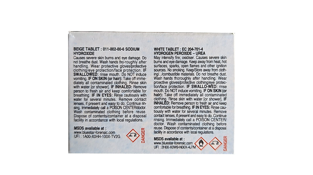 Crime Scene Luminol Bluestar Training 4-Pack for Forensic Education