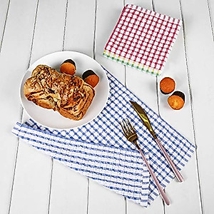 Oeleky Dish Cloths for Kitchen Washing Dishes, Super Absorbent Dish Rags, Cotton Terry Cleaning Cloths Pack of 8, 12x12 Inches