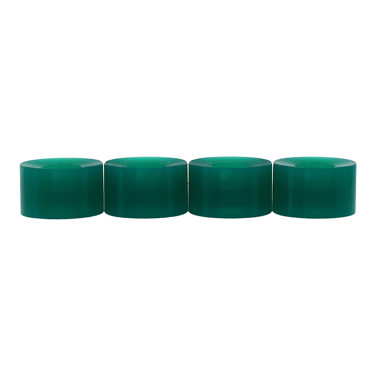 Teak Tuning Apex 71D Urethane Fingerboard Wheels - Cruiser Style, Bowl Shaped, 8.7mm Diameter - ABEC-9 Stealth Bearings - Made in The USA - Jade Green Colorway